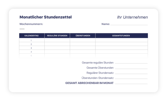 10+ kostenlose Stundenzettel‑Vorlagen – Excel, PDF & Google Sheets